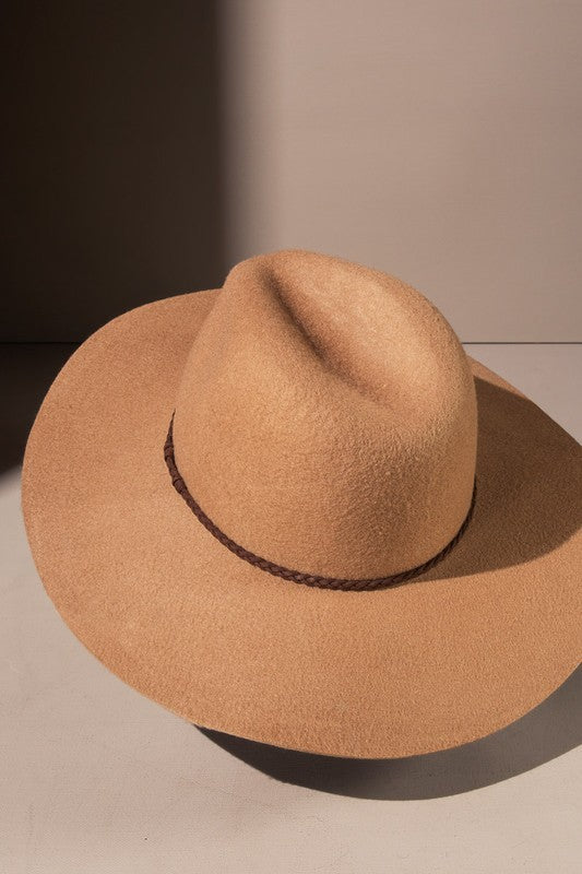 Wool Felt Wide Brim Panama Hat | Camel – 🍋The Zesty Lemon Clothing Co🍋