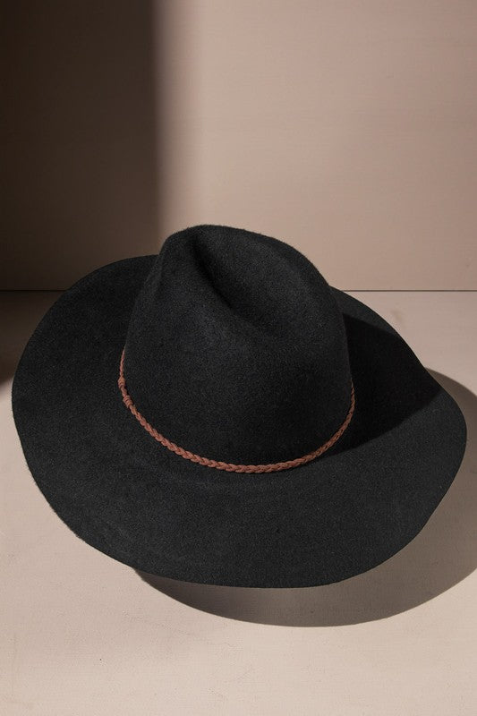 Wool Felt Wide Brim Panama Hat | Black – The Zesty Lemon Clothing Co
