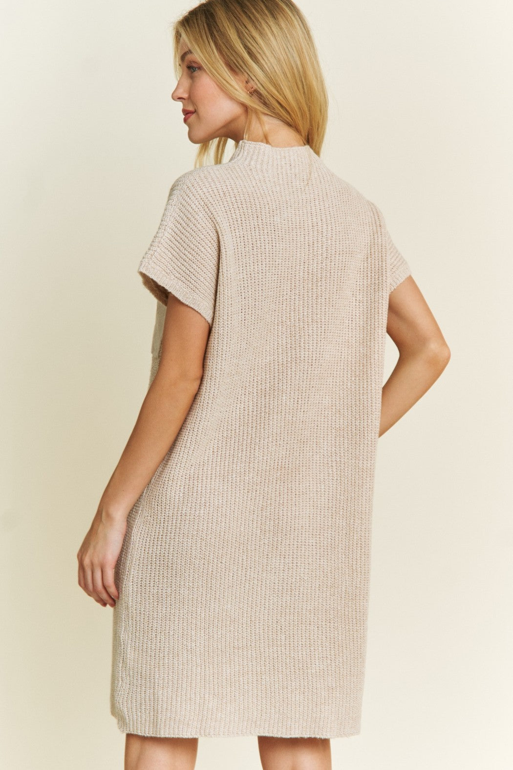 Leanne | Drop Shoulder Sweater Knit Relaxed Mini Dress | Cream *FINAL ...