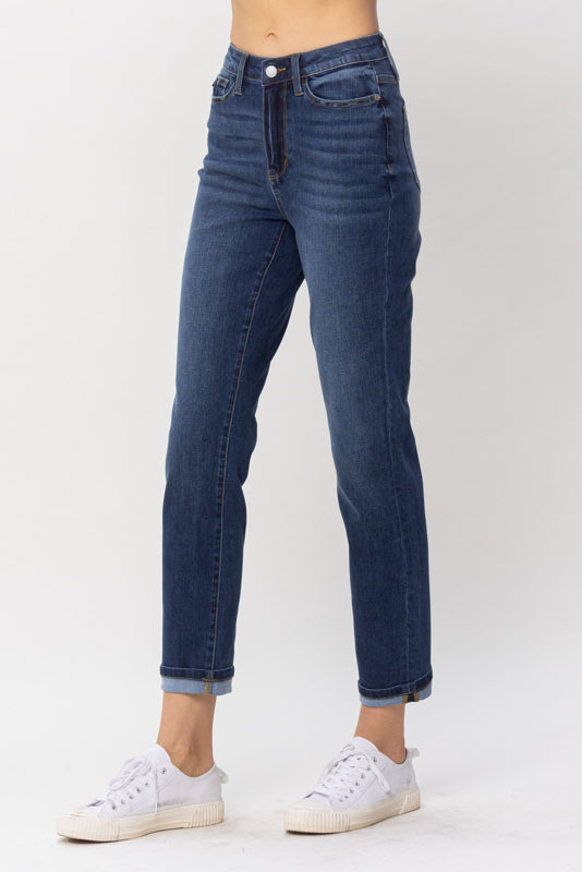 Juni | High Waist Sustainable Cool Denim Cuffed Boyfriend – The Zesty ...